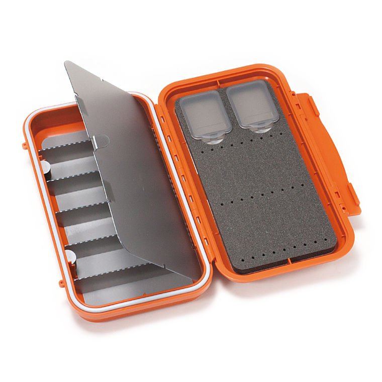 C&F Design Large 2-Row Waterproof Tube Fly Case with 6 Compartments ...