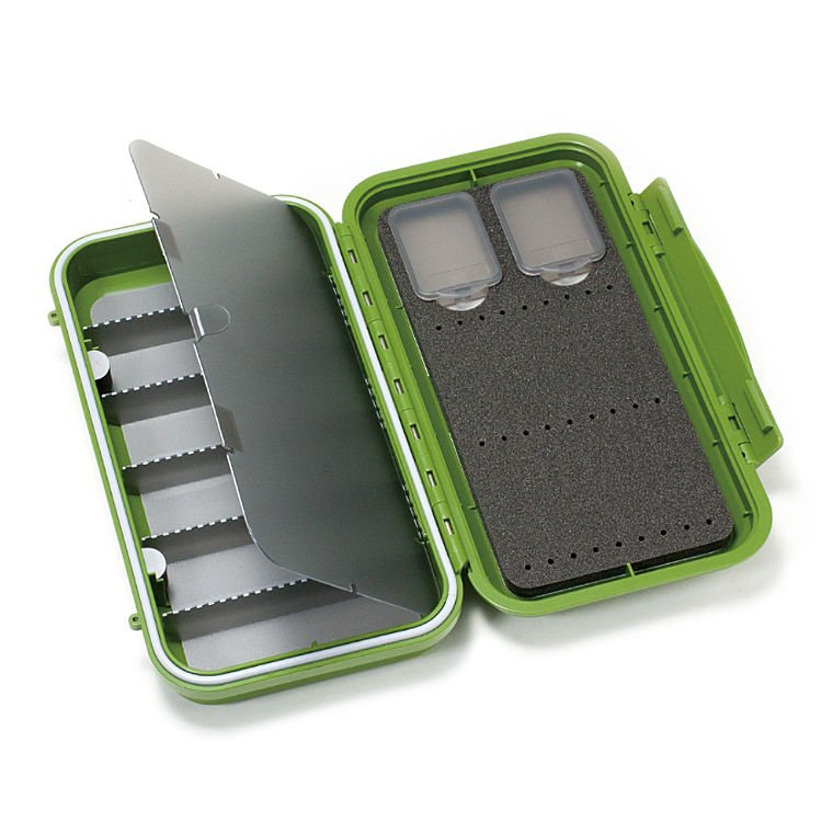 C&F Design Large 2-Row Waterproof Tube Fly Case with 6 Compartments ...