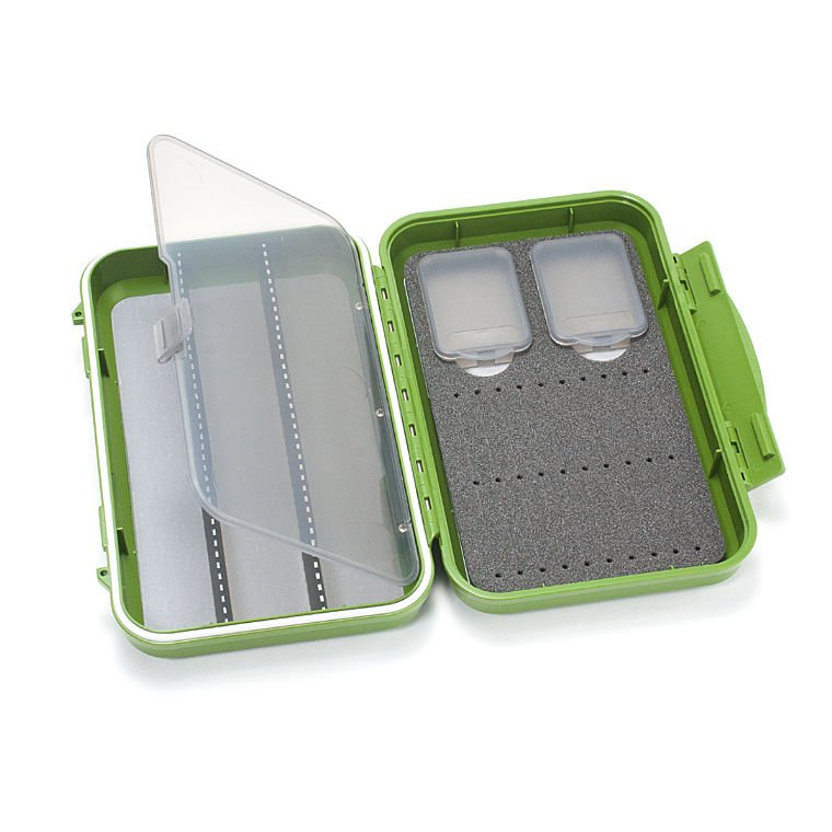 C&F Design Medium 2-Row Waterproof Tube Fly Case with 3 Comp Olive ...