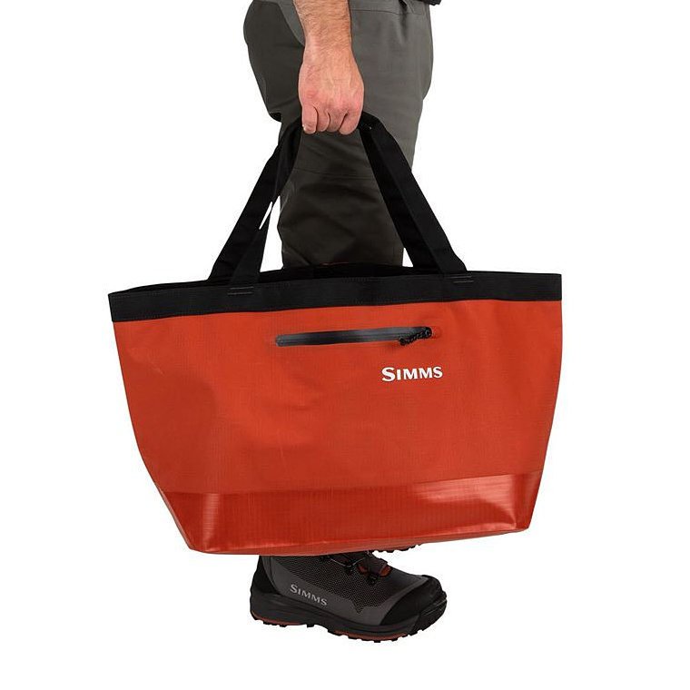Simms Dry Creek Simple Tote - 50L Simms Orange | Accessories ...