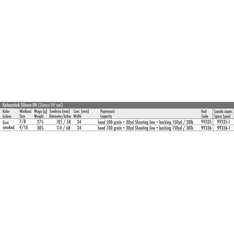 Traper Fly Reel Silence DH Gun Smoked 9 - 10 | Fly Reels \ Fly Reels